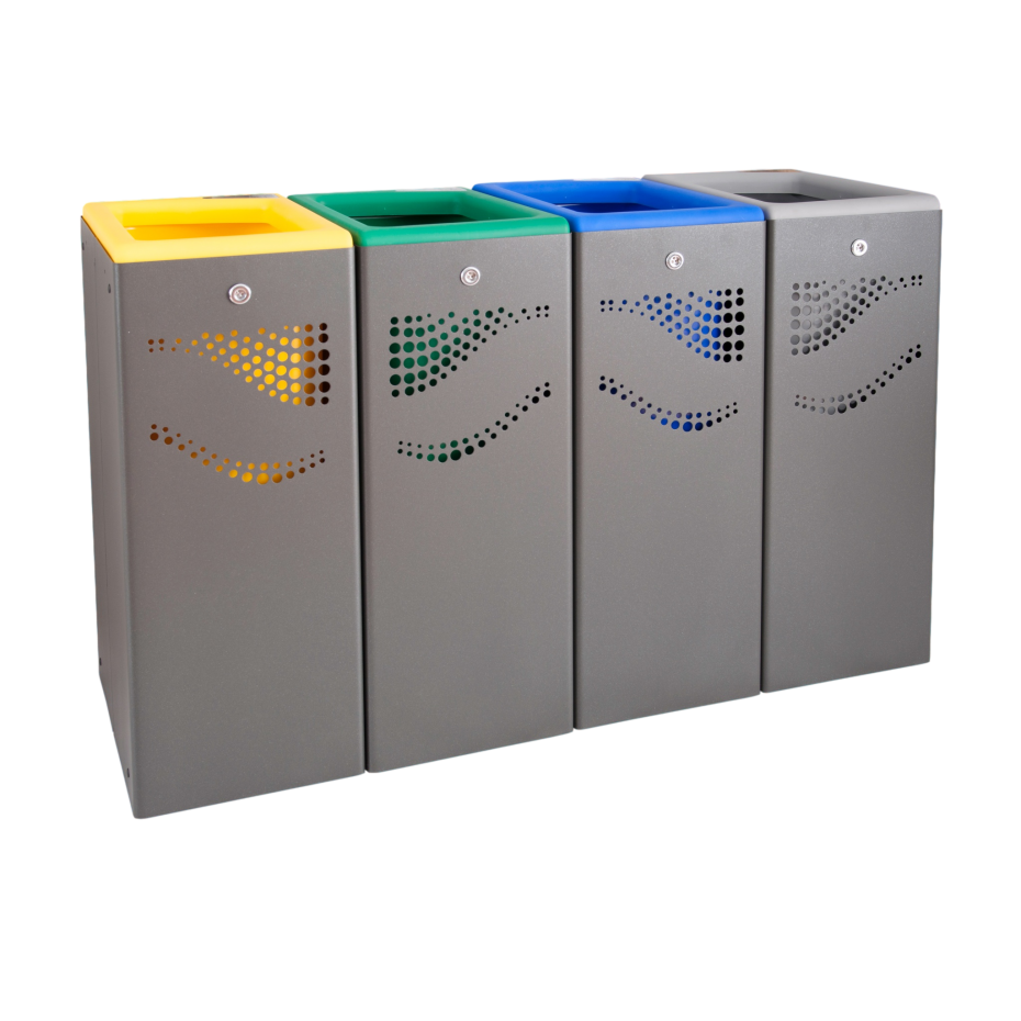 ECOPONTO Metálico 4 BIN - Ibersafety